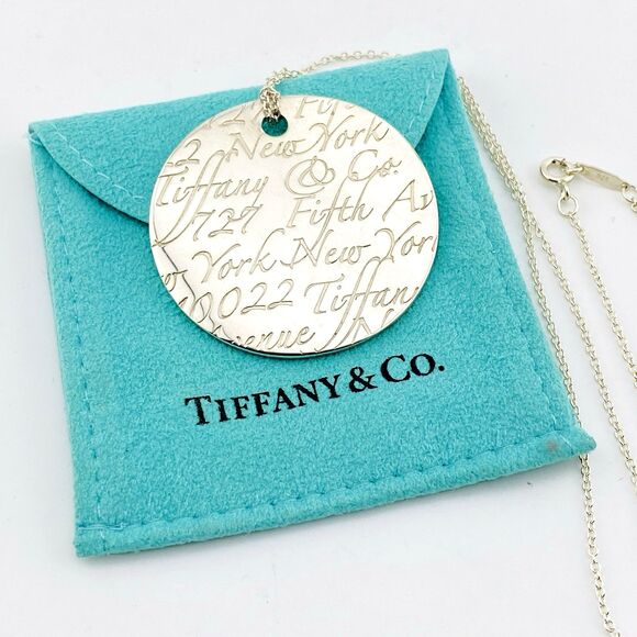 Tiffany & Co. | Jewelry | Tiffany Co Large Notes Round Pendant Necklace ...
